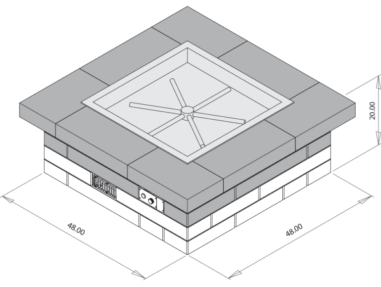 Contemporary Gas Burning Fire Pit Kit | Rochester Concrete Products